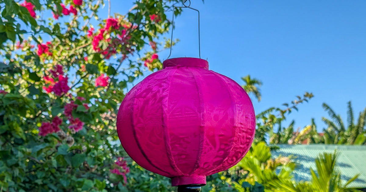 Jacquard Silk Hot Pink Lantern – Hoi An Lanterns Online | Global Store